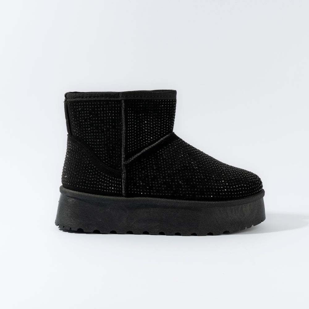 Bota corta calientita Negro: Juana Brillos – Zapatos de Moda Mujer ...